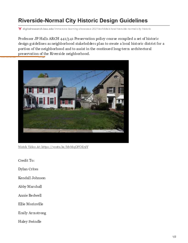 (PDF) Riverside-Normal City Historic Design Guidelines