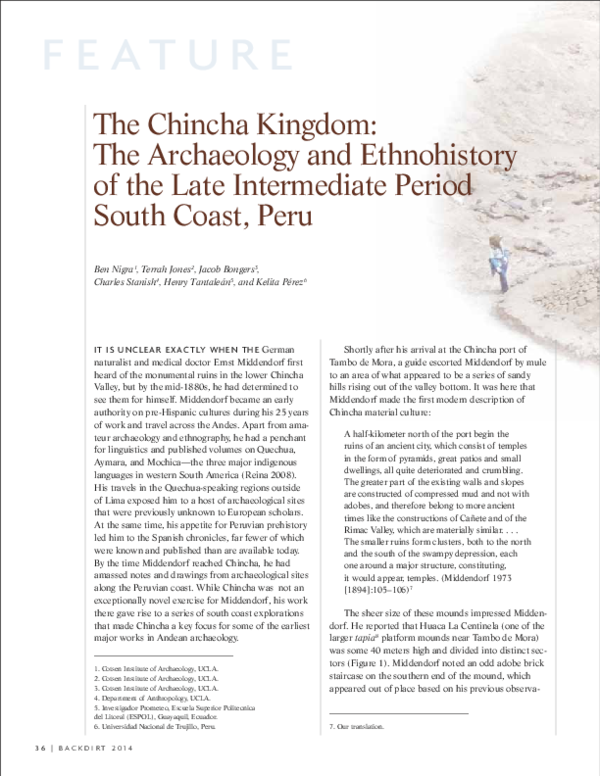 (PDF) The Chincha Kingdom: The Archaeology and Ethnohistory of the Late ...