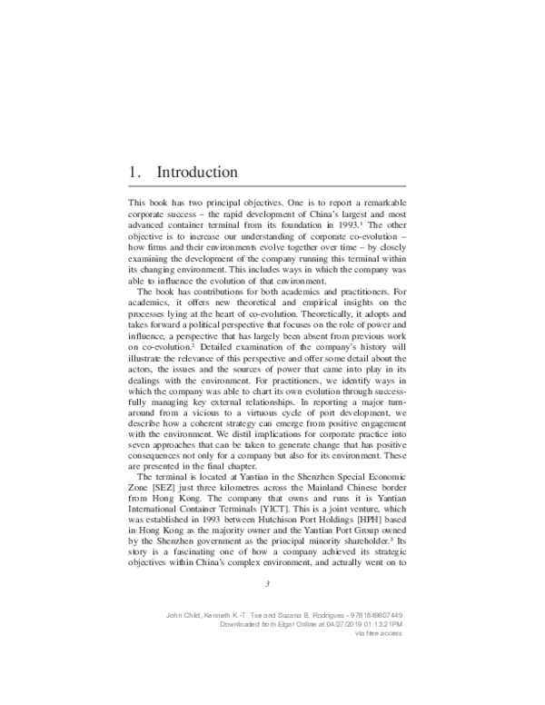 (PDF) Introduction: A Case Study of Port Development in China