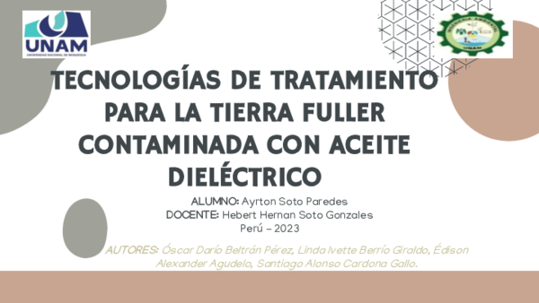 (PDF) TECNOLOGÍAS DE TRATAMIENTO PARA LA TIERRA FULLER CONTAMINADA CON ...