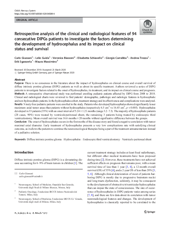 (PDF) Retrospective analysis of the clinical and radiological manifestations of multiple ...