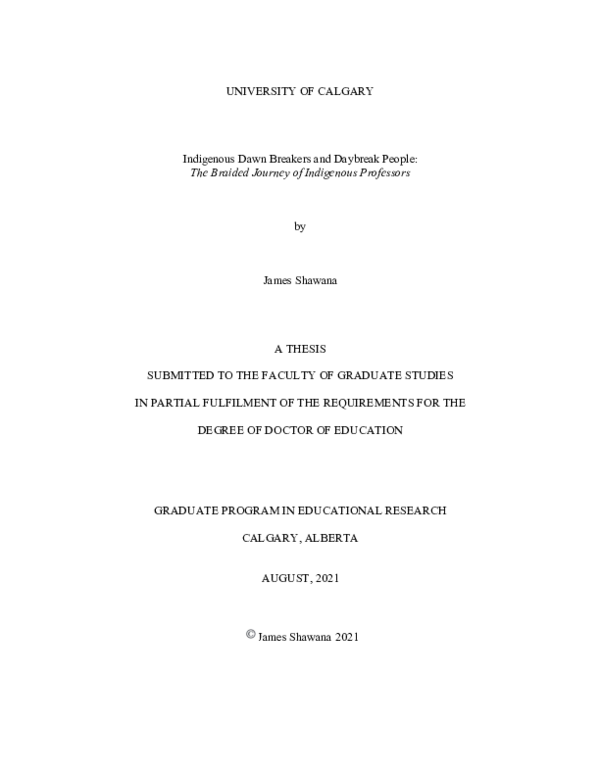 (PDF) Indigenous Dawn Breakers and Daybreak People: The Braided Journey ...
