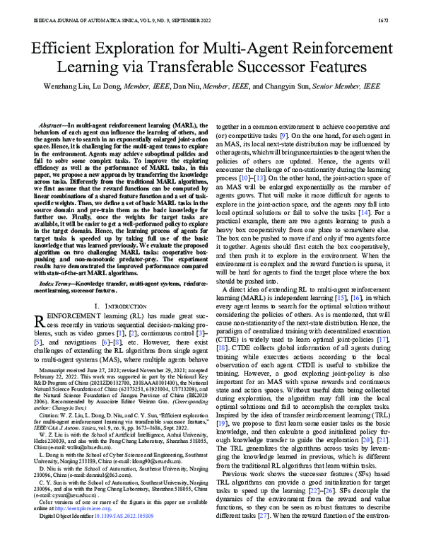 Pdf Efficient Exploration For Multi Agent Reinforcement Learning Via