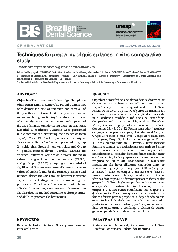 (PDF) Techniques for preparing of guide planes: in vitro comparative study