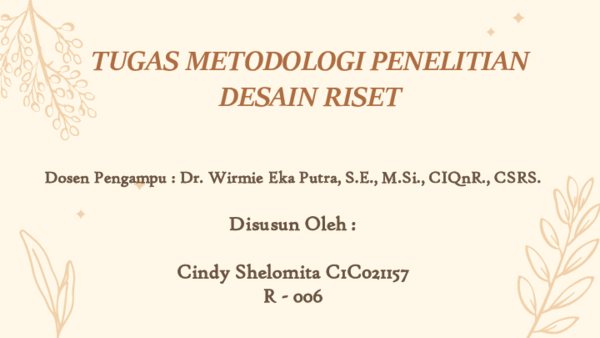 (PDF) PPT DESAIN RISET