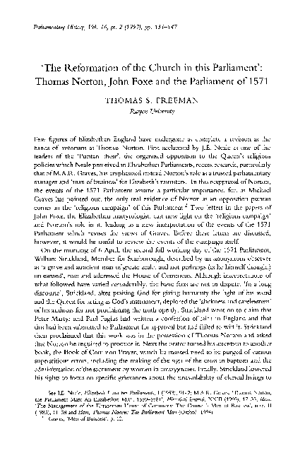 (PDF) ‘The Reformation of the Church in this Parliament’: Thomas Norton ...
