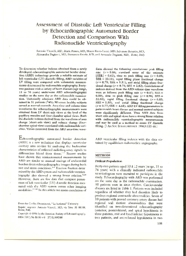 (PDF) Assessment of diastolic left ventricular filling by echocardiographic automated border ...