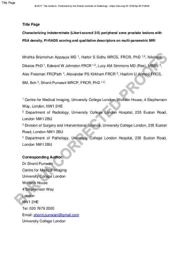 (PDF) Characterizing indeterminate (Likert-score 3/5) peripheral zone ...