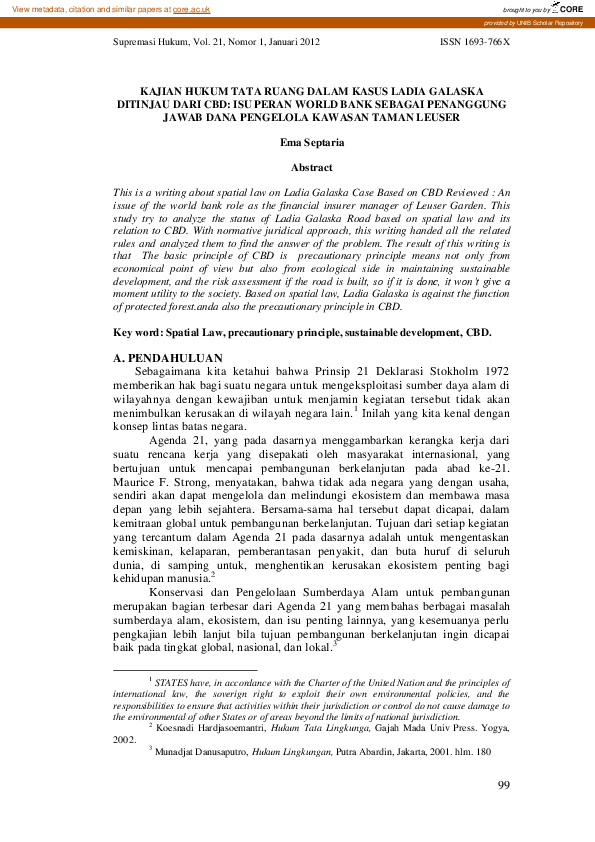 (PDF) Kajian Hukum Tata Ruang Dalam Kasus Ladia Galaska Ditinjau Dari ...