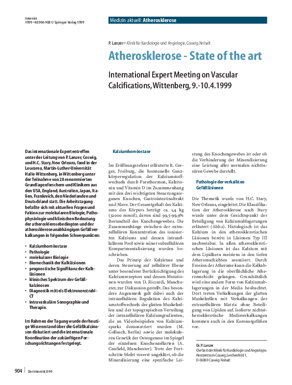 (PDF) Atherosklerose - State of the art