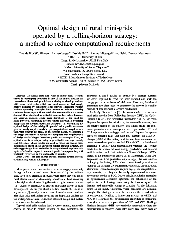(PDF) Optimal design of off-grid power systems operated by a rolling ...