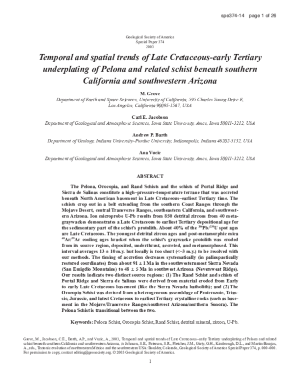 (PDF) Temporal and spatial trends of Late Cretaceous-early Tertiary ...