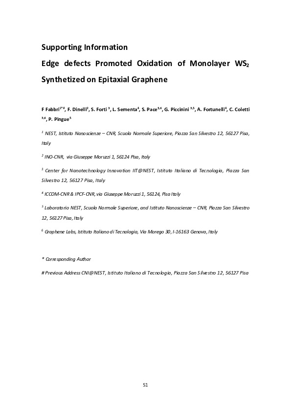 (PDF) Edge Defects Promoted Oxidation of Monolayer WS2 Synthesized on Epitaxial Graphene
