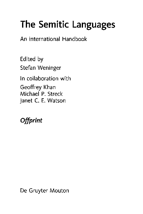 (PDF) 2011 Phyla and Waves: Models of Classification. Semitic Languages ...
