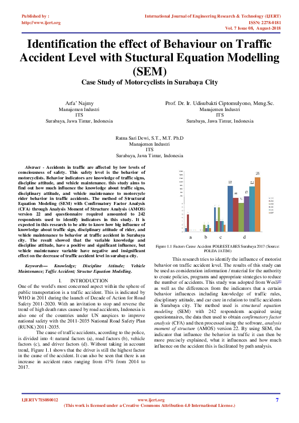 (PDF) Identification the effect of Behaviour on Traffic Accident Level ...