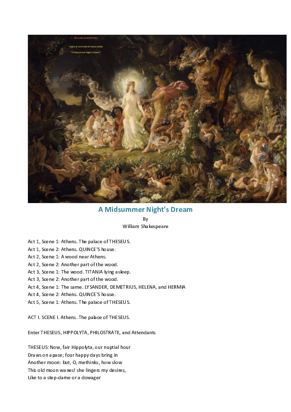 (PDF) A Midsummer Night's Dream