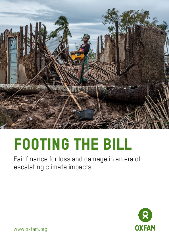 (PDF) Footing the Bill: Fair finance for loss and damage in an era of ...