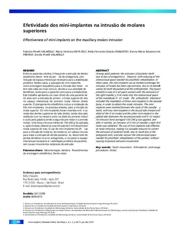 (PDF) Effectiveness of mini-implants on the maxillary molars intrusion