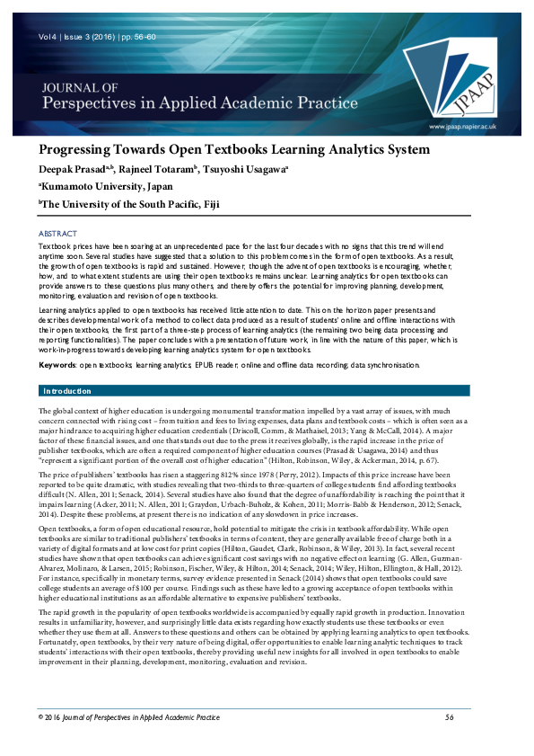 (PDF) Progressing Towards Open Textbooks Learning Analytics System