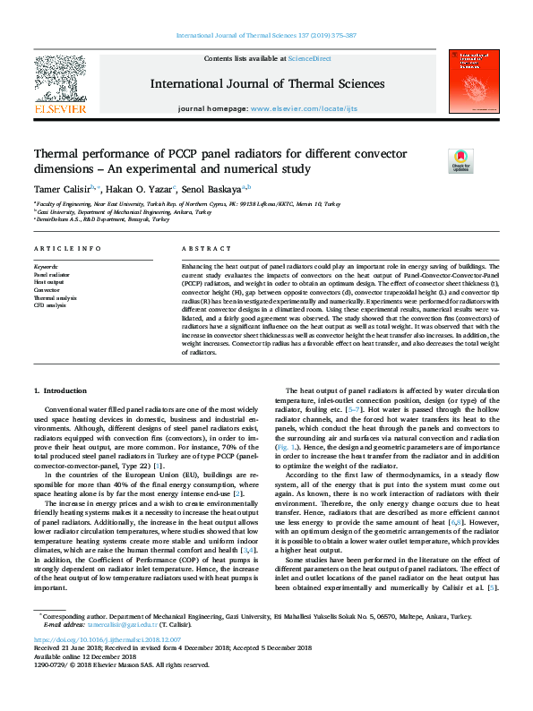 (PDF) Thermal performance of PCCP panel radiators for different ...