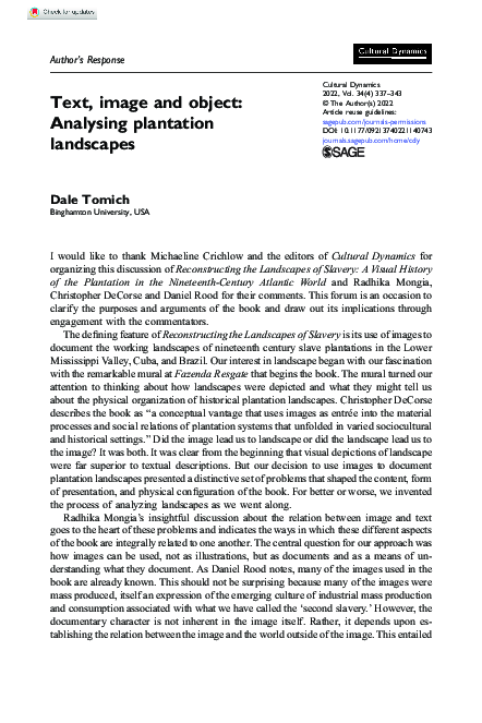 (PDF) Text, image and object: Analysing plantation landscapes