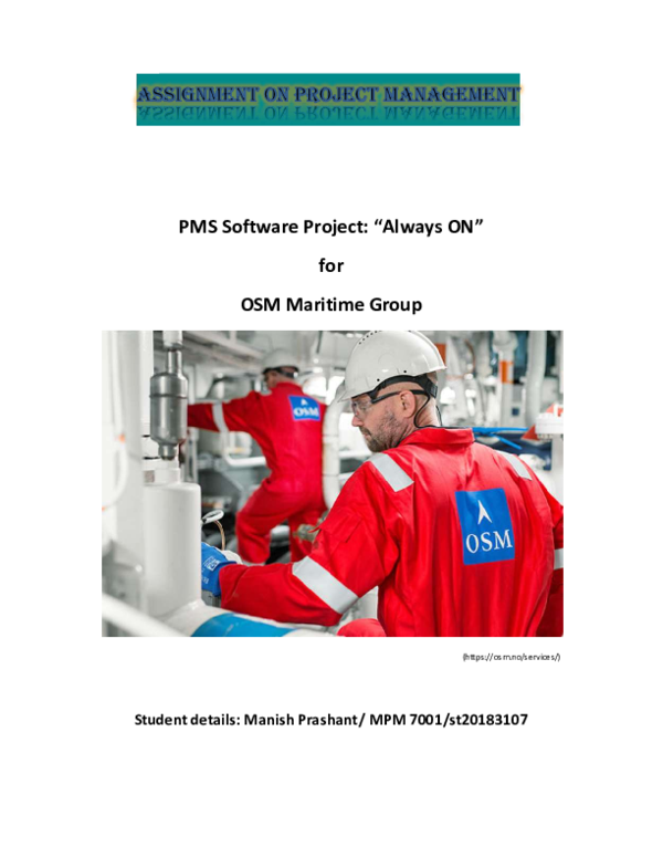 (PDF) Project Management - PMS Software development