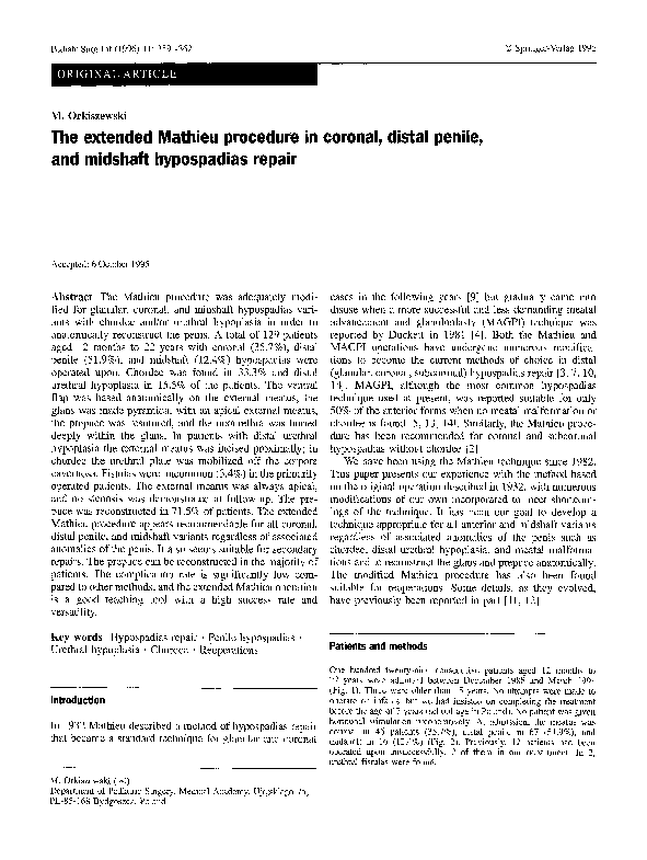 (PDF) The extended Mathieu procedure in coronal, distal penile, and ...