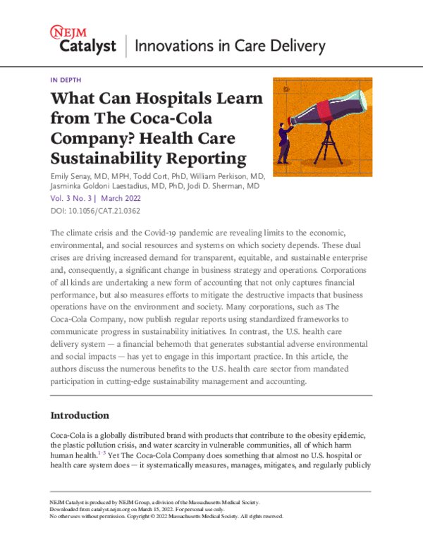 (PDF) What Can Hospitals Learn from The Coca-Cola Company? Health Care ...