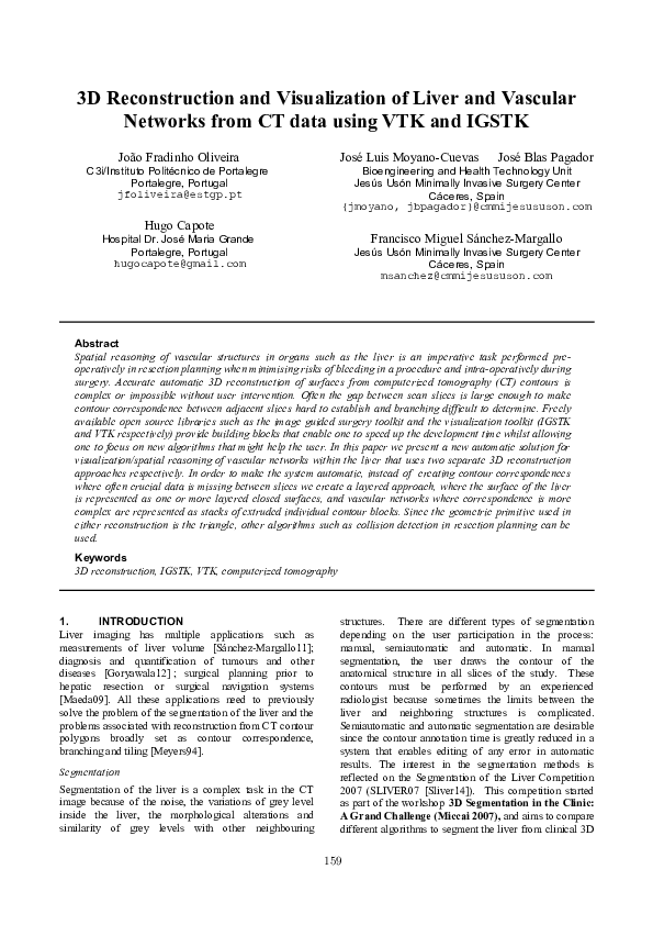 (PDF) 3D Reconstruction and Visualization of Liver and Vascular Networks from CT data using VTK ...
