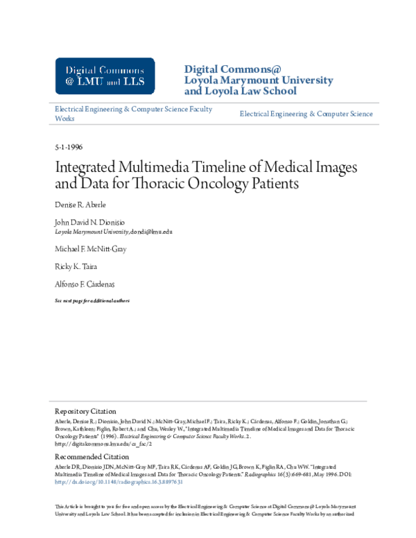 (PDF) Integrated multimedia timeline of medical images and data for ...