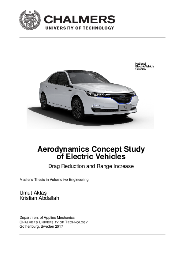 (PDF) Aerodynamics Concept Study of Electric Vehicles Drag Reduction ...