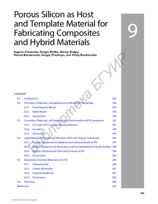 (PDF) Porous Silicon in Composite Fabrication