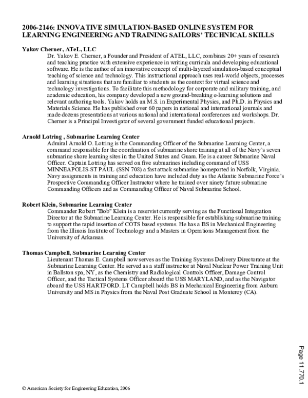 (PDF) Innovative Simulation Based Online System For Learning ...