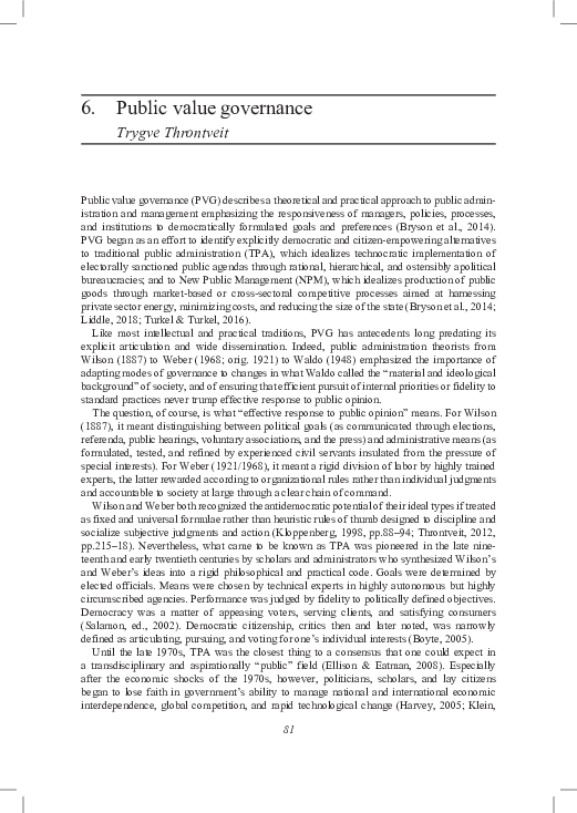 (PDF) Public value governance