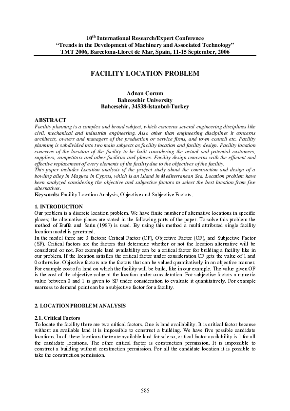 (PDF) Facility-Location Problem