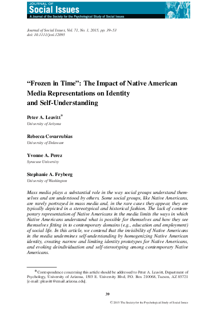 (PDF) “Frozen in Time”: The Impact of Native American Media ...