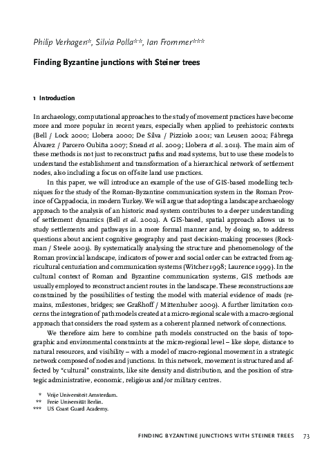 (PDF) Finding Byzantine junctions with Steiner trees