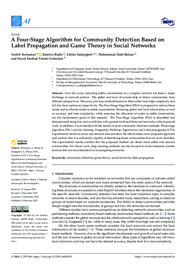 Pdf A Four Stage Algorithm For Community Detection Based On Label 0860
