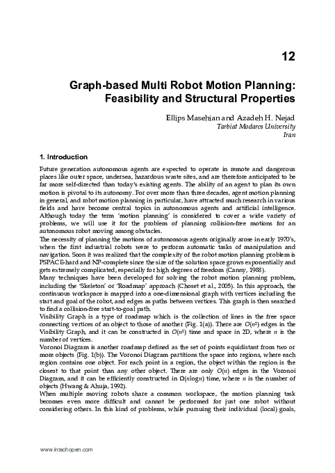 Pdf Graph Based Multi Robot Motion Planning Feasibility And Structural Properties