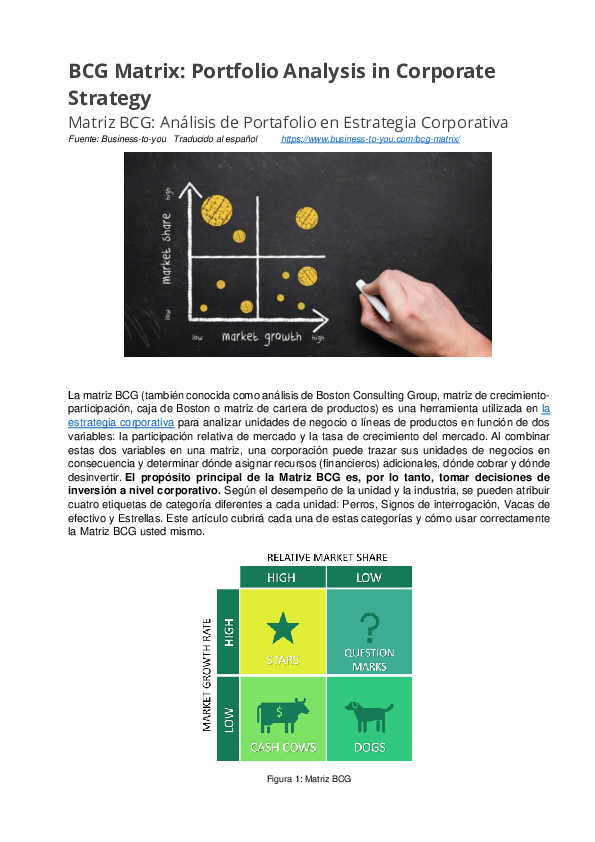 (PDF) BCG Matrix: Portfolio Analysis in Corporate Strategy