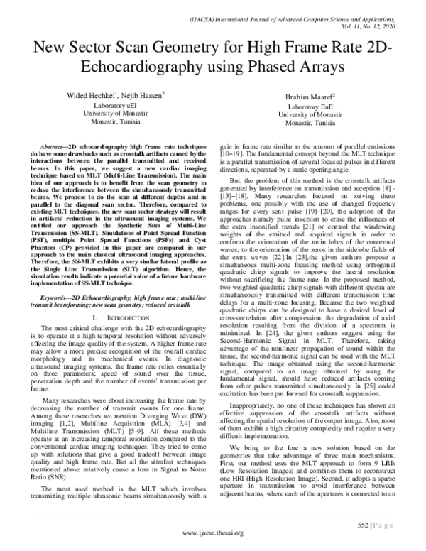 (PDF) New Sector Scan Geometry for High Frame Rate 2D-Echocardiography ...