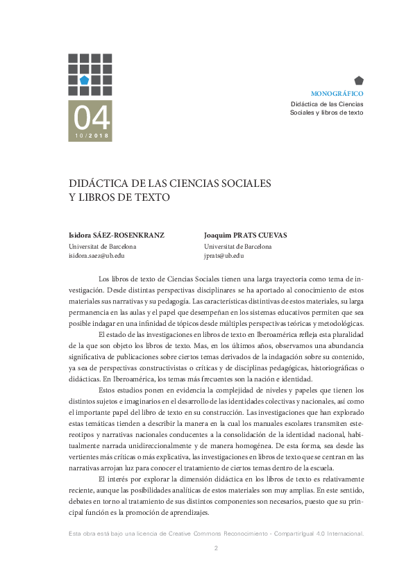 (PDF) Did ctica de las Ciencias Sociales y libros de texto