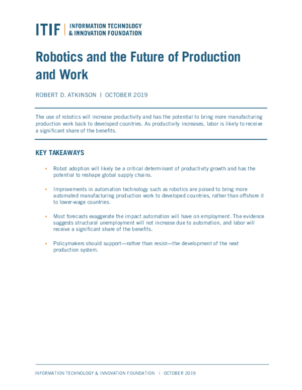 (PDF) Robotics and the Future of Production and Work