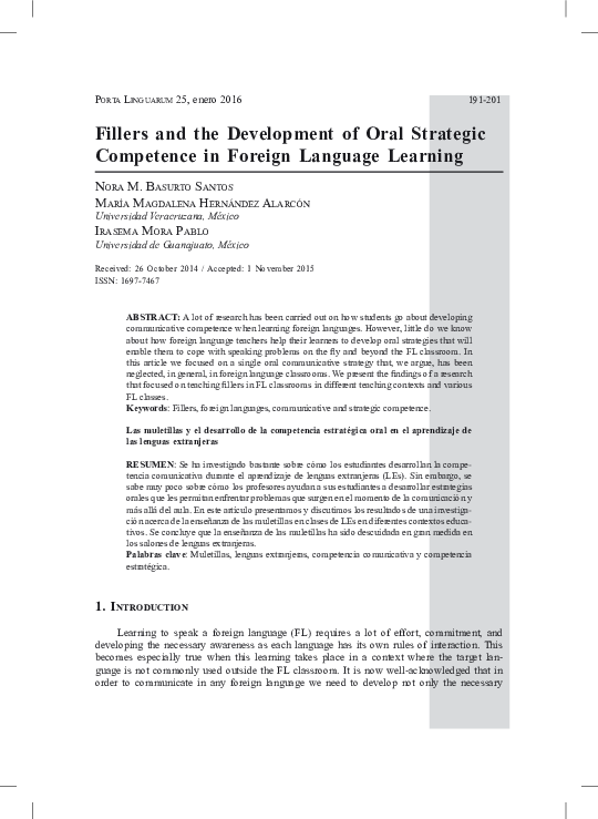 (PDF) Las muletillas y el desarrollo de la competencia estratégica oral ...