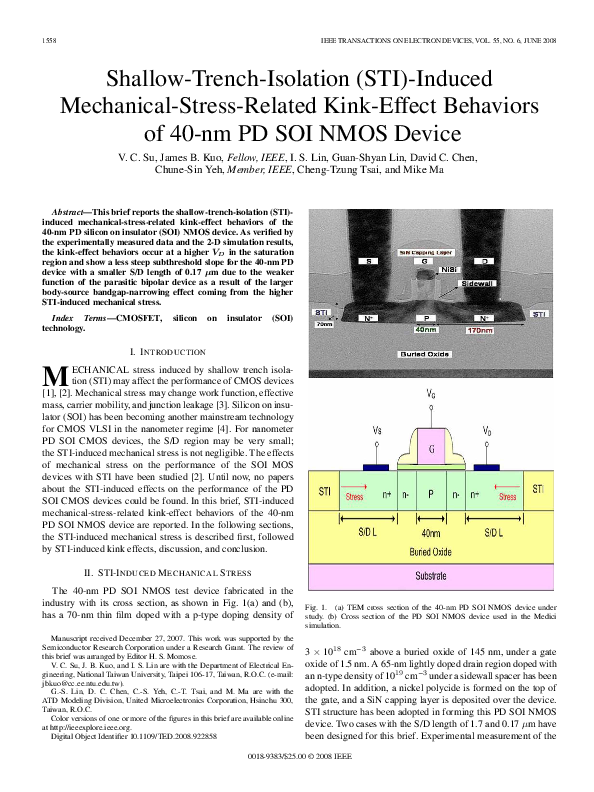 (PDF) Shallow-Trench-Isolation (STI)-Induced Mechanical-Stress-Related Kink-Effect Behaviors of ...