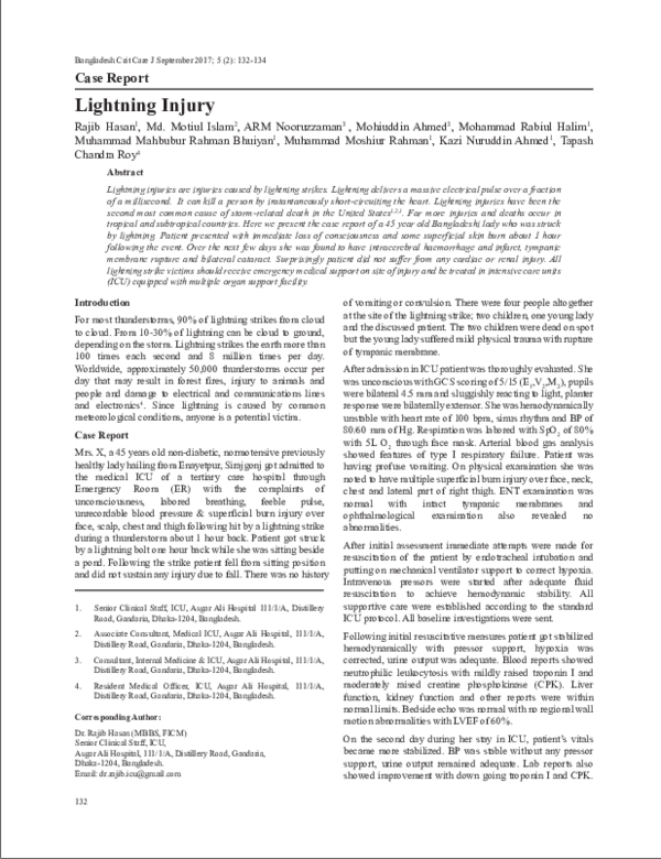 (PDF) Lightning Injury