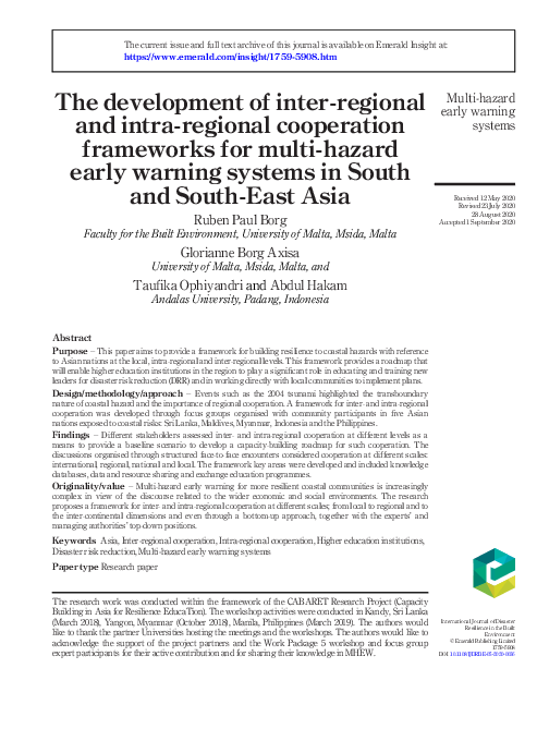 (PDF) The development of inter-regional and intra-regional cooperation ...