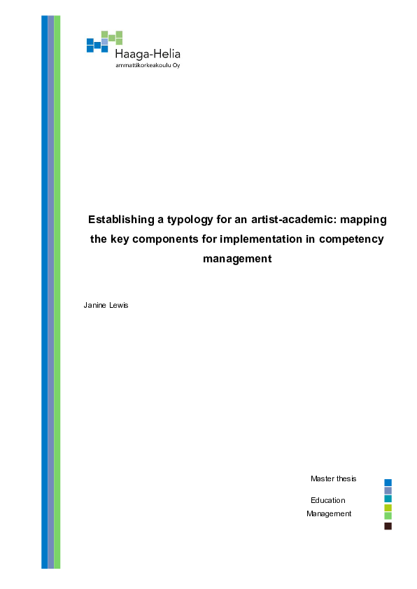 (PDF) Establishing a typology for an artist-academic: mapping the key ...