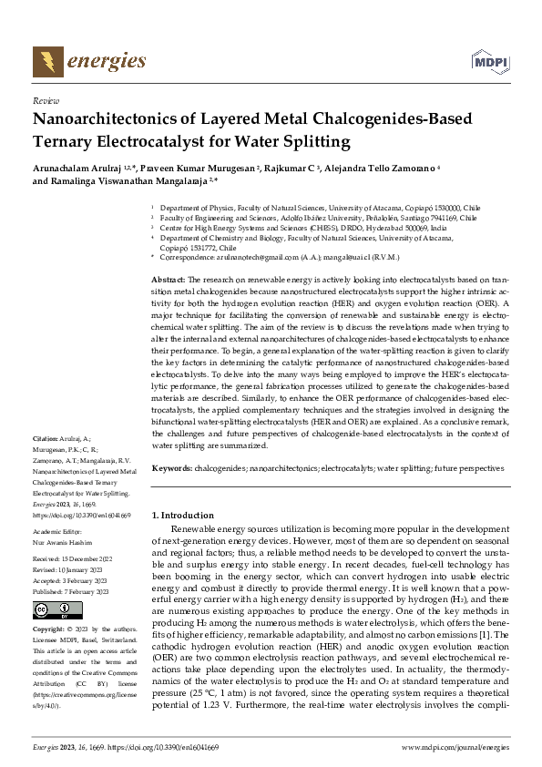 (PDF) Nanoarchitectonics of Layered Metal Chalcogenides-Based Ternary ...
