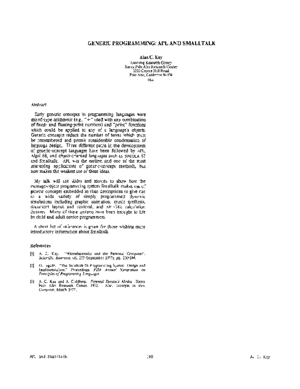 (PDF) Generic programming